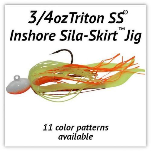 ¾oz Triton SS® Inshore Sila-Skirt™ Jig » C&B Custom Jigs LLC